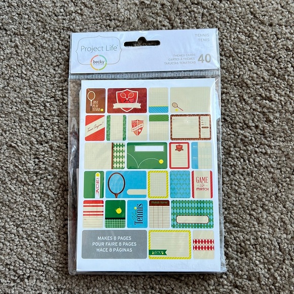 Project Life | Office | Project Life Tennis Themed 4 Card Set | Poshmark